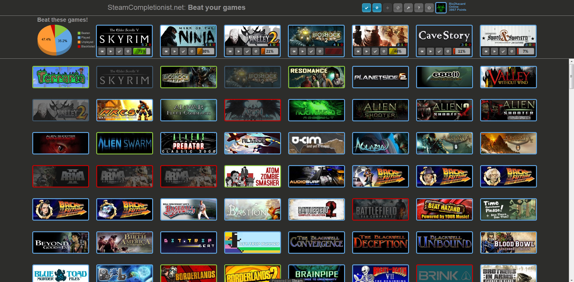I've made a website to motivate people to beat their Steam backlog! : r ...